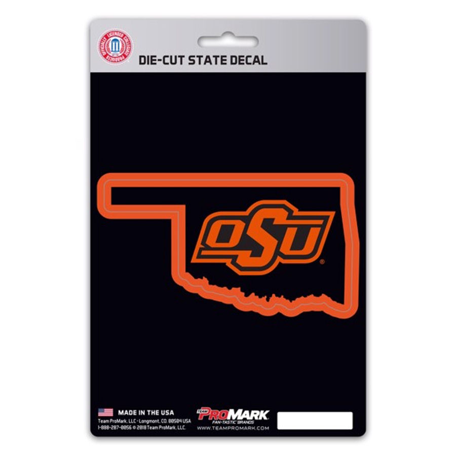 Oklahoma State University Cowboys Home State Oklahoma Shaped - Vinyl ...