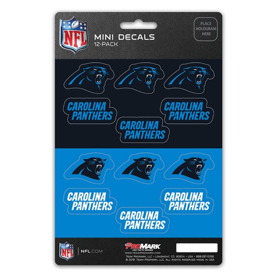 Carolina Panthers - Set Of 12 Sticker Sheet at Sticker Shoppe