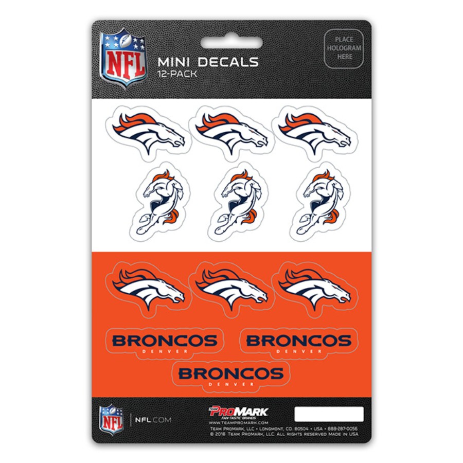 Denver Broncos - Set Of 12 Sticker Sheet at Sticker Shoppe