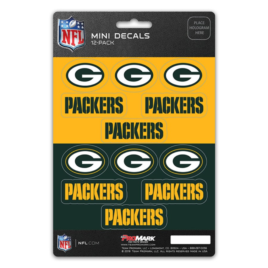 Green Bay Packers - Set Of 12 Sticker Sheet at Sticker Shoppe