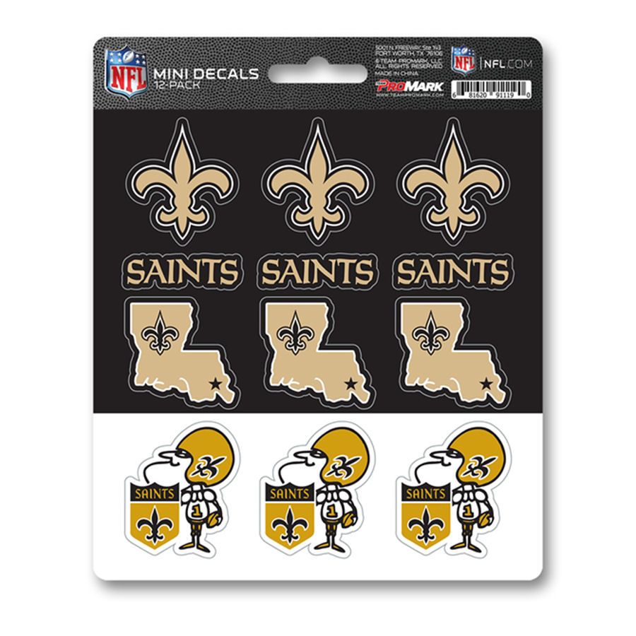 New Orleans Saints - Set Of 12 Sticker Sheet at Sticker Shoppe