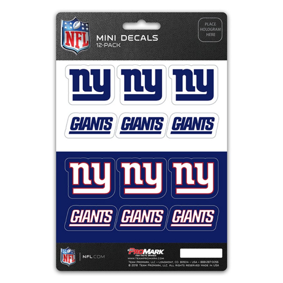 New York Giants - Set Of 12 Sticker Sheet at Sticker Shoppe