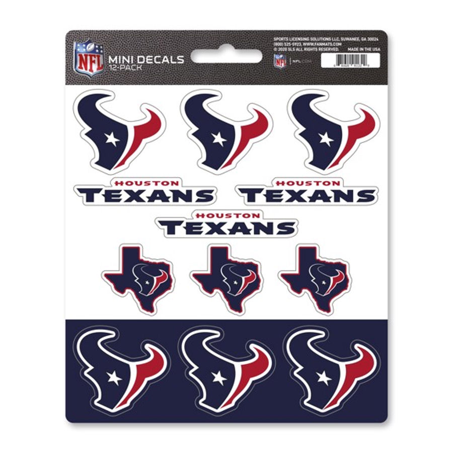 Houston Texans - Set Of 12 Sticker Sheet at Sticker Shoppe