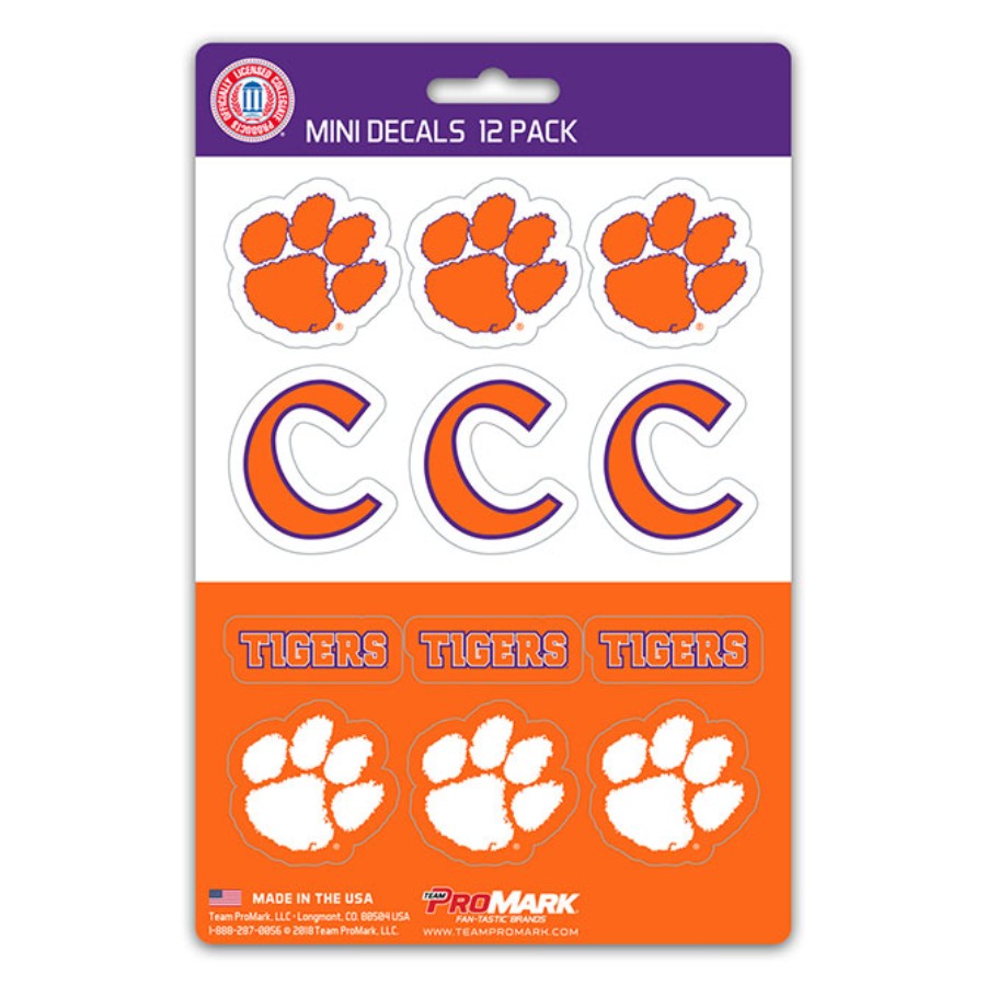 Clemson University Tigers - Set Of 12 Sticker Sheet at Sticker Shoppe