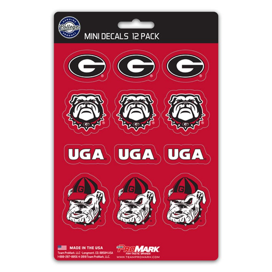 University Of Georgia Bulldogs - Set Of 12 Sticker Sheet at Sticker Shoppe