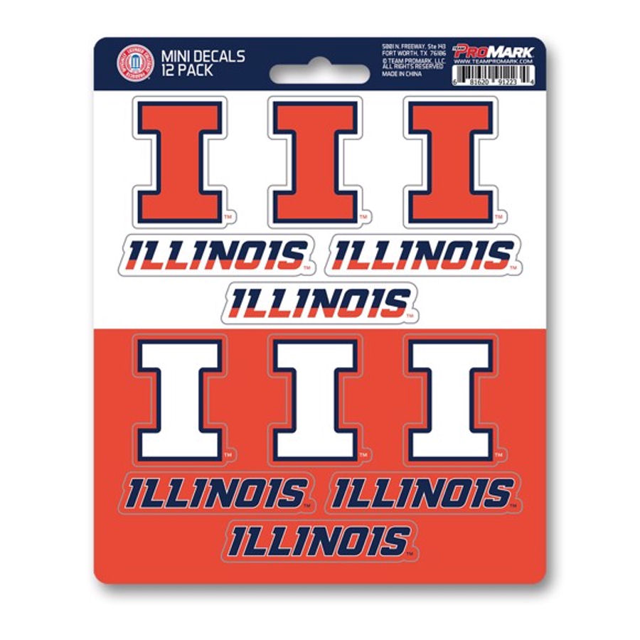 University Of Illinois Fighting Illini - Set Of 12 Sticker Sheet at ...