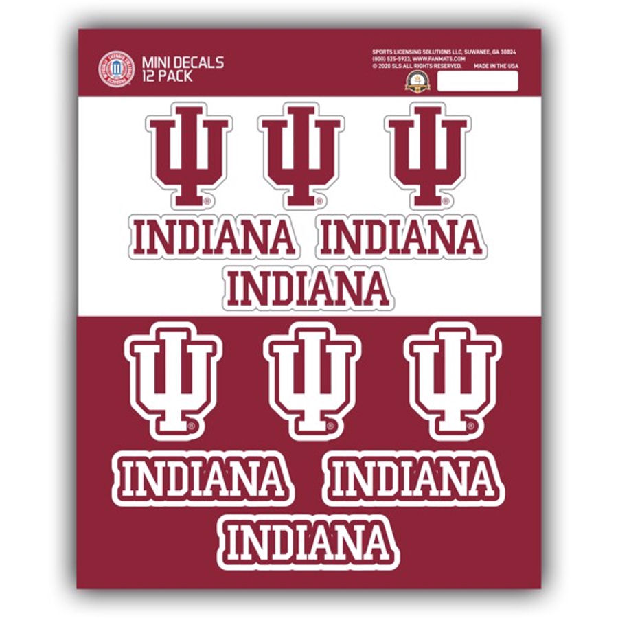 Indiana University Hoosiers - Set Of 12 Sticker Sheet at Sticker Shoppe