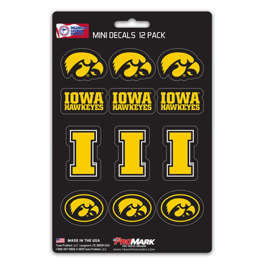 University Of Iowa Hawkeyes - Set Of 12 Sticker Sheet at Sticker Shoppe