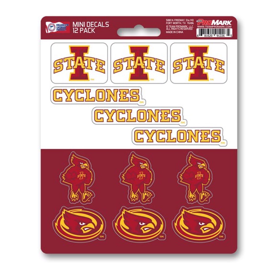 Iowa State University Cyclones - Set Of 12 Sticker Sheet at Sticker Shoppe