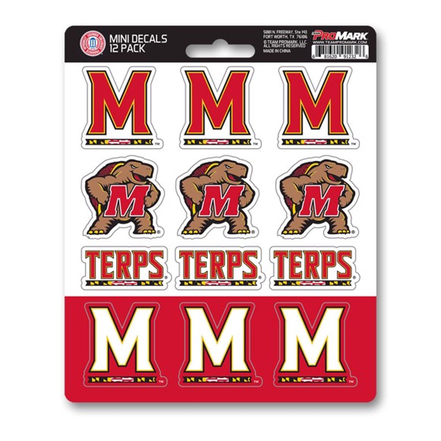 University Of Maryland Terrapins - Set Of 12 Sticker Sheet at Sticker ...