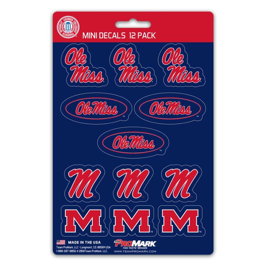 University Of Mississippi Ole Miss Rebels - Set Of 12 Sticker Sheet at ...