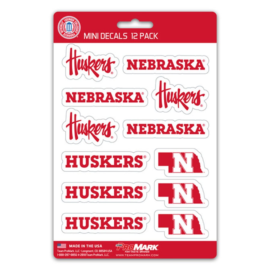 University Of Nebraska Cornhuskers - Set Of 12 Sticker Sheet at Sticker ...