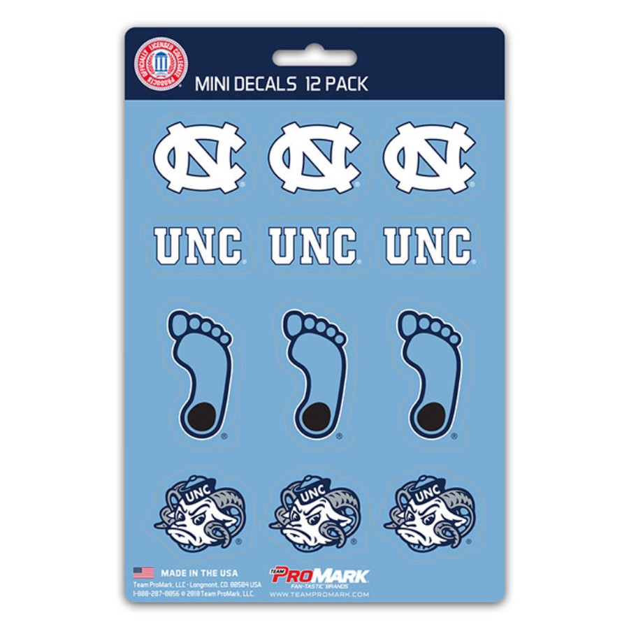 University Of North Carolina Tar Heels - Set Of 12 Sticker Sheet at ...
