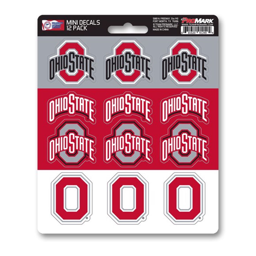 Ohio State University Buckeyes - Set Of 12 Sticker Sheet at Sticker Shoppe