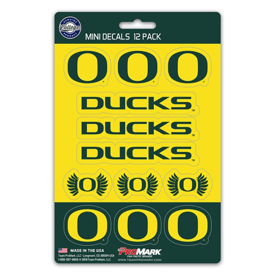 University Of Oregon Ducks - Set Of 12 Sticker Sheet at Sticker Shoppe