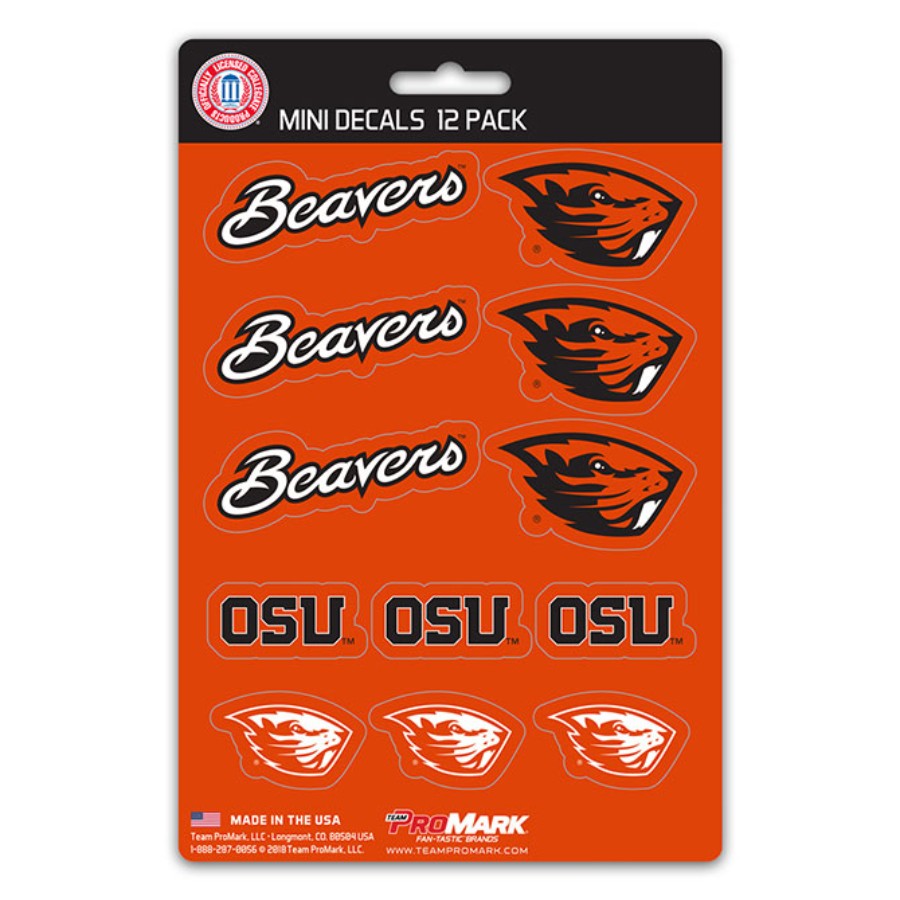 Oregon State University Beavers - Set Of 12 Sticker Sheet at Sticker Shoppe