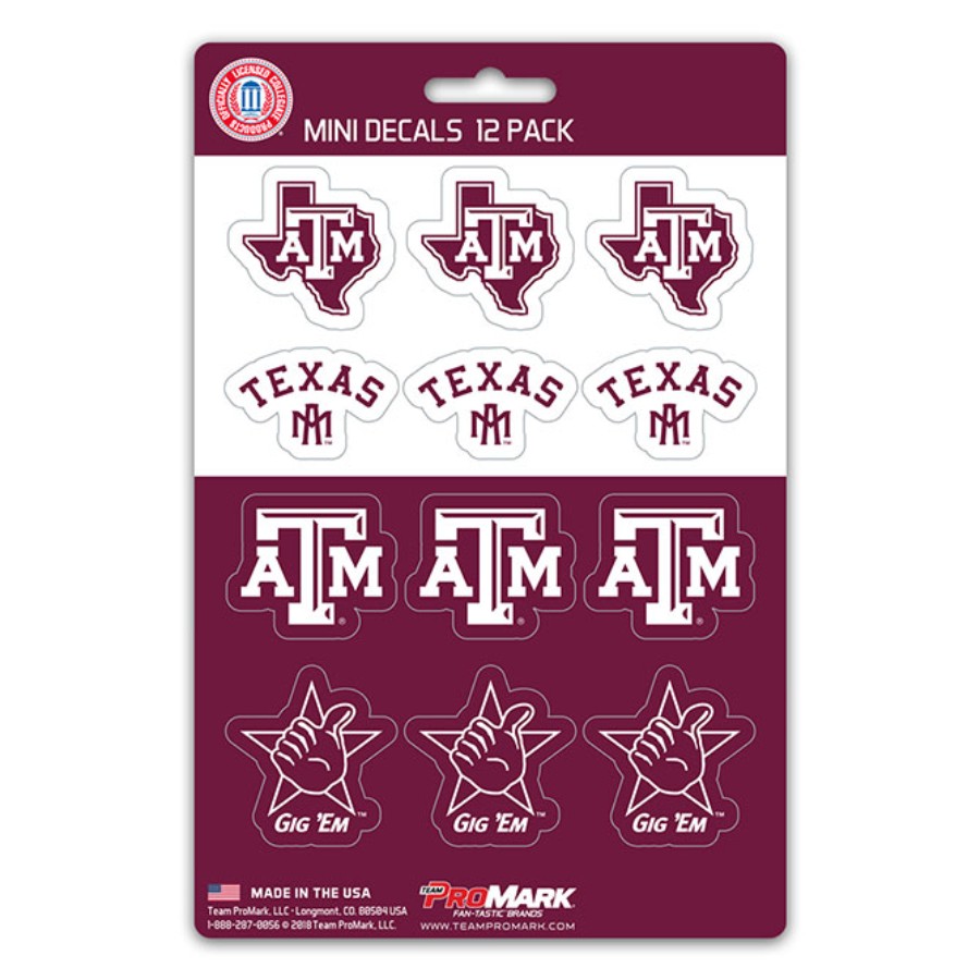 Texas A&M University Aggies - Set Of 12 Sticker Sheet at Sticker Shoppe