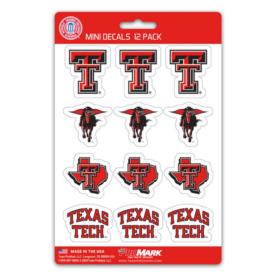Texas Tech University Red Raiders - Set Of 12 Sticker Sheet at Sticker ...