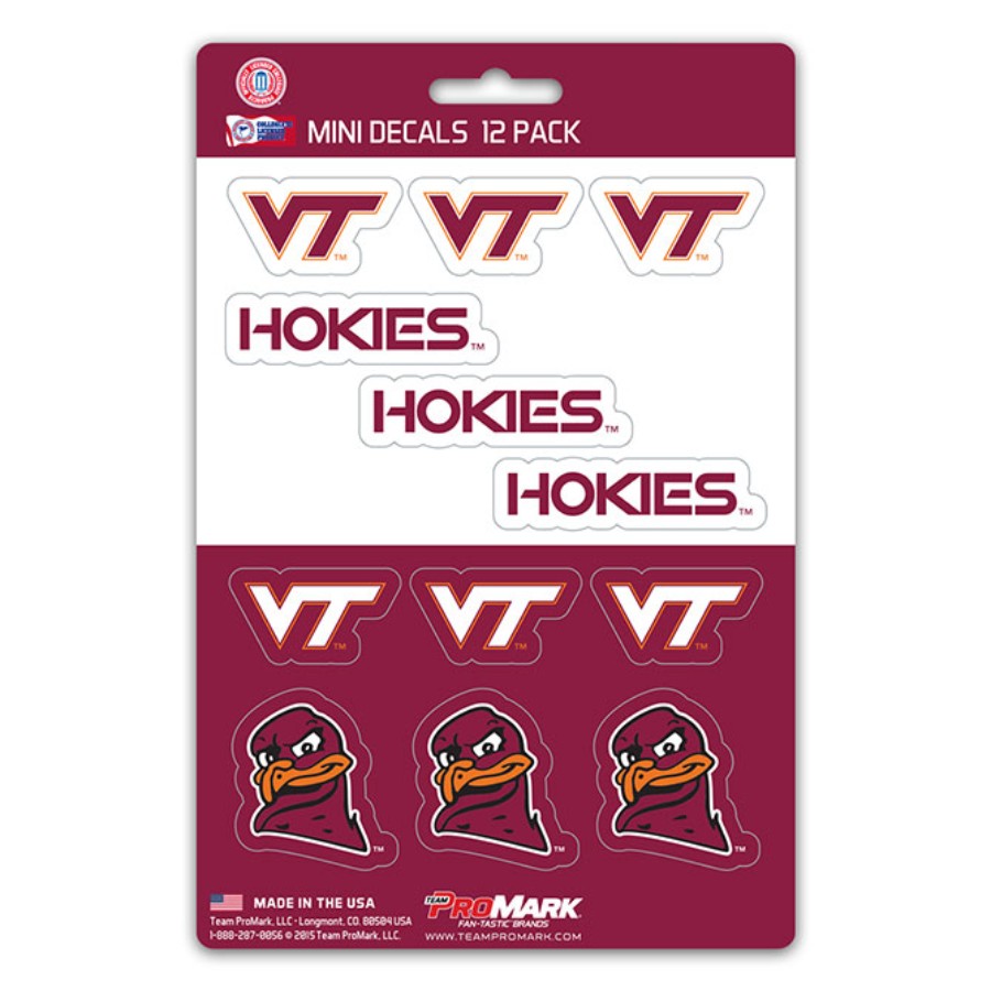 Virginia Tech Hokies - Set Of 12 Sticker Sheet at Sticker Shoppe