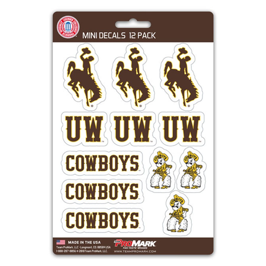 University Of Wyoming Cowboys - Set Of 12 Sticker Sheet at Sticker Shoppe
