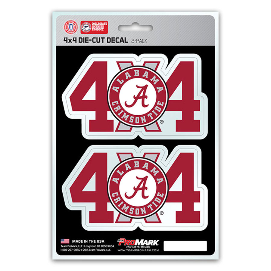 University of Alabama Crimson Tide 4x4 Off Road - Set of 2 Sticker ...
