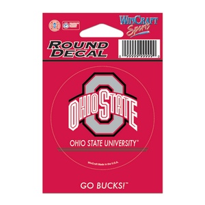 Ohio State University Buckeyes - 3x3 Round Vinyl Sticker at Sticker Shoppe