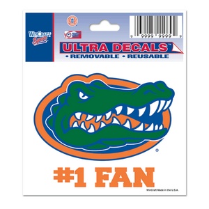 University Of Florida Gators #1 Fan - 3x4 Ultra Decal at Sticker Shoppe