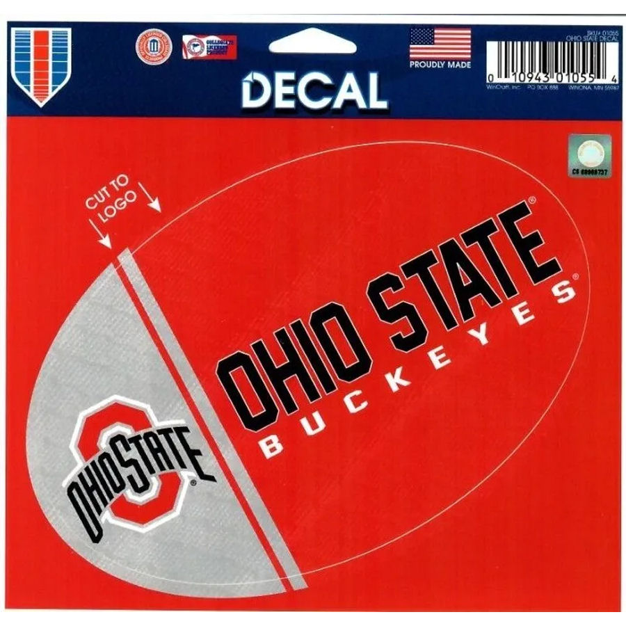 Ohio State University Buckeyes - 3.5x5 Vinyl Oval Sticker at Sticker Shoppe