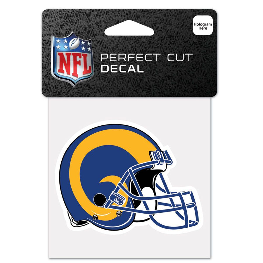 Los Angeles Rams Retro Helmet - 4x4 Die Cut Decal at Sticker Shoppe