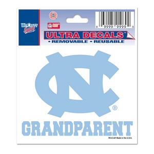University Of North Carolina Tar Heels Grandparent - 3x4 Ultra Decal at ...