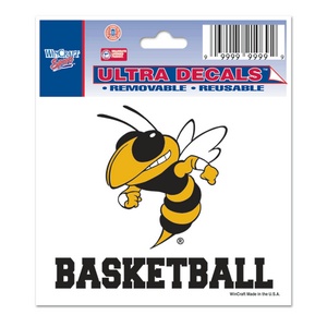 Georgia Tech Yellow Jackets Basketball - 3x4 Ultra Decal at Sticker Shoppe