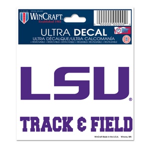Louisiana State University LSU Tigers Track & Field - 3x4 Ultra Decal ...