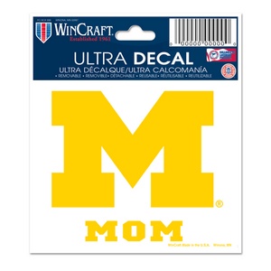 University Of Michigan Wolverines Mom - 3x4 Ultra Decal at Sticker Shoppe