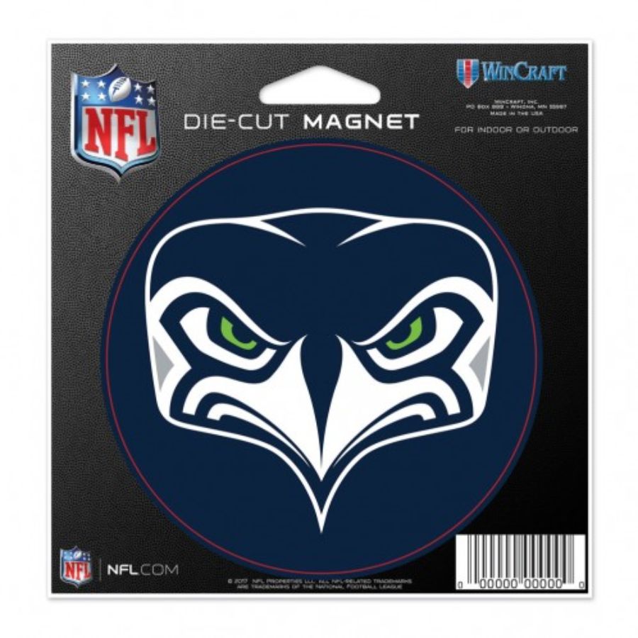 Seattle Seahawks Hawk Head - 4.5" Die Cut Logo Magnet at Sticker Shoppe