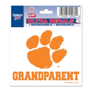 Clemson University Tigers Grandparent - 3x4 Ultra Decal at Sticker Shoppe