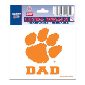 Clemson University Tigers Dad - 3x4 Ultra Decal at Sticker Shoppe