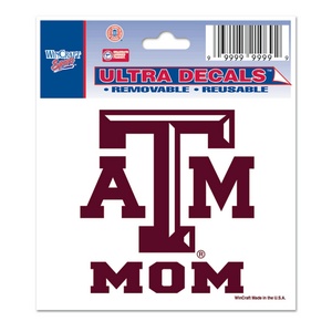 Texas A&M University Aggies Mom - 3x4 Ultra Decal at Sticker Shoppe