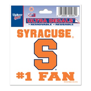 Syracuse University Orange #1 Fan - 3x4 Ultra Decal at Sticker Shoppe