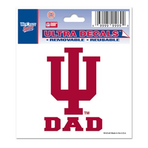 Indiana University Hoosiers Dad - 3x4 Ultra Decal at Sticker Shoppe