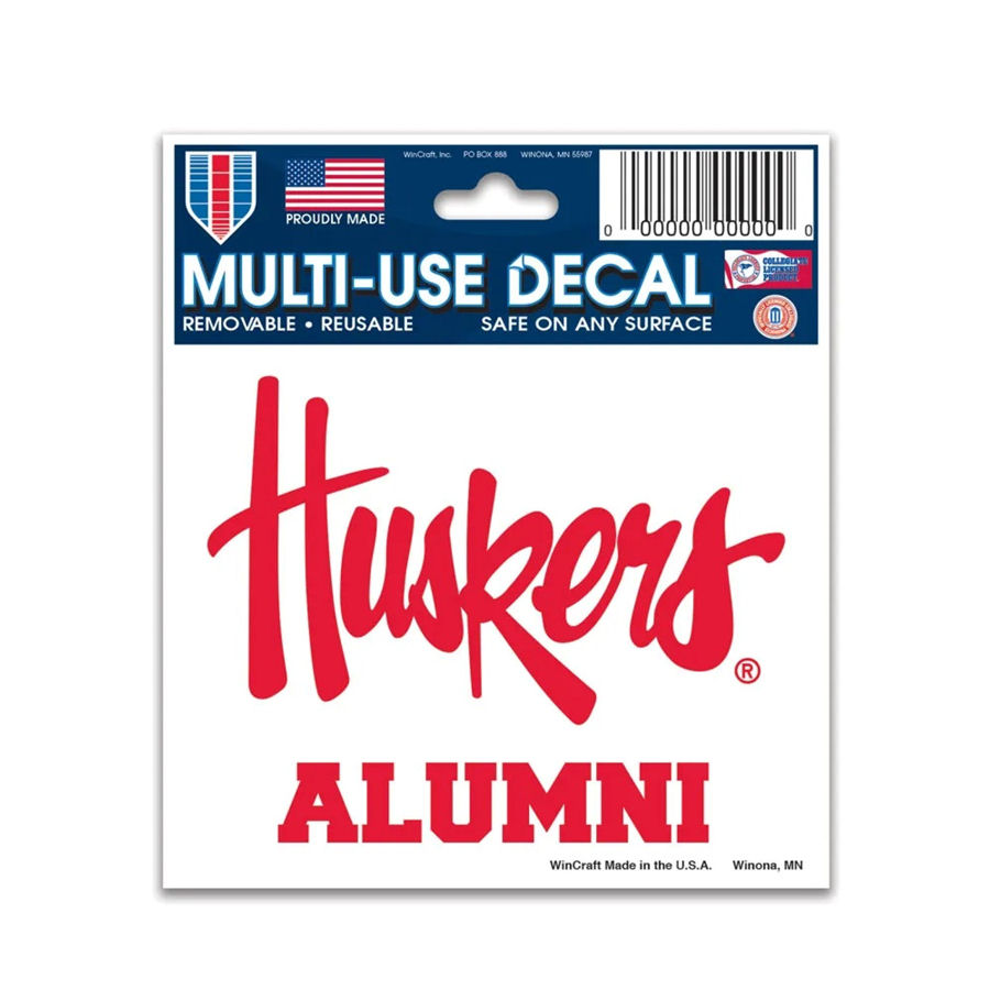 University Of Nebraska Cornhuskers Alumni - 3x4 Ultra Decal at Sticker ...
