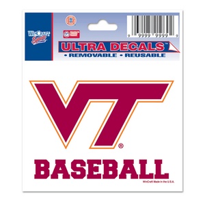 Virginia Tech Hokies Baseball - 3x4 Ultra Decal at Sticker Shoppe