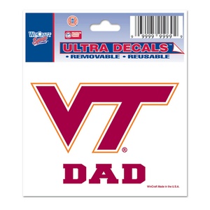 Virginia Tech Hokies Dad - 3x4 Ultra Decal at Sticker Shoppe