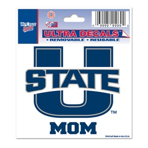 Utah State University Aggies Mom - 3x4 Ultra Decal at Sticker Shoppe