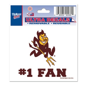 Arizona State University Sun Devils #1 Fan - 3x4 Ultra Decal at Sticker ...