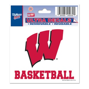 University Of Wisconsin Badgers Basketball - 3x4 Ultra Decal at Sticker ...