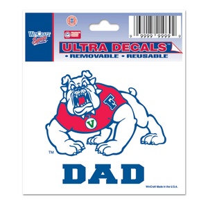 Fresno State University Bulldogs Dad - 3x4 Ultra Decal at Sticker Shoppe