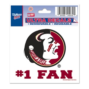 Florida State University Seminoles #1 Fan - 3x4 Ultra Decal at Sticker ...