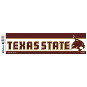 Texas State University Bobcats - 3x12 Bumper Sticker Strip at Sticker ...