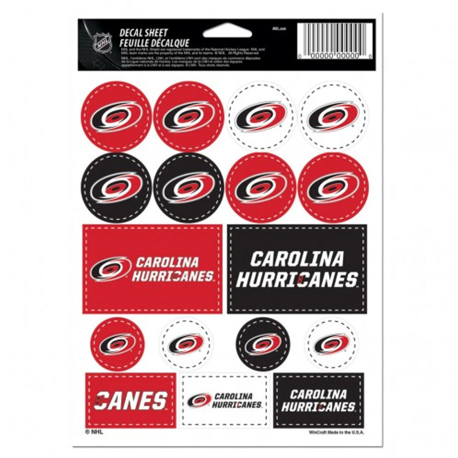 Carolina Hurricanes - 5x7 Sticker Sheet at Sticker Shoppe