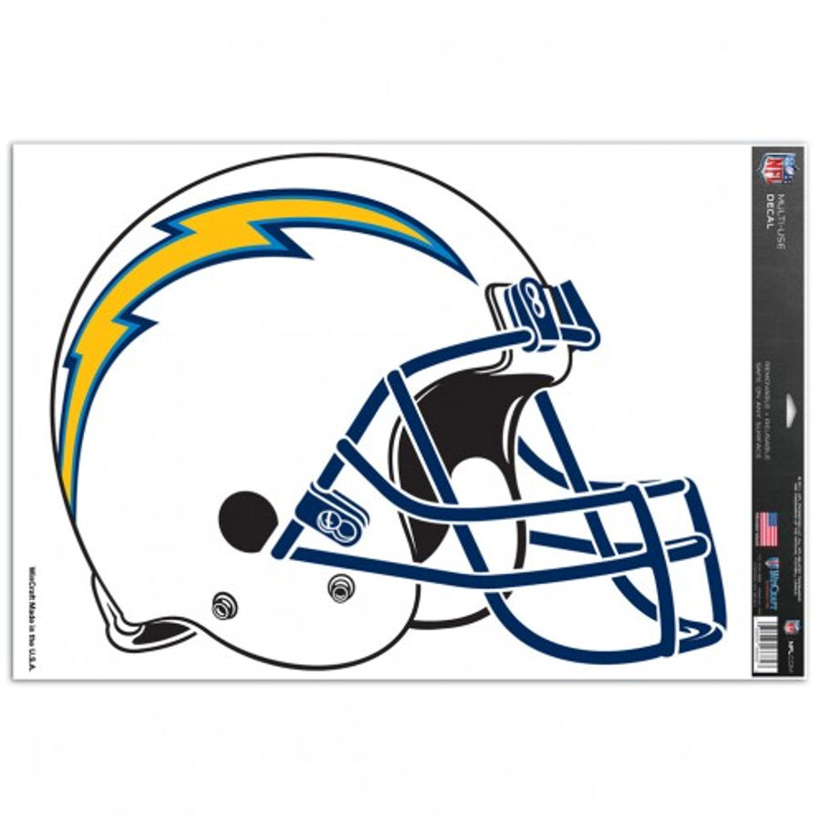 Los Angeles Chargers Helmet - 11x17 Ultra Decal at Sticker Shoppe